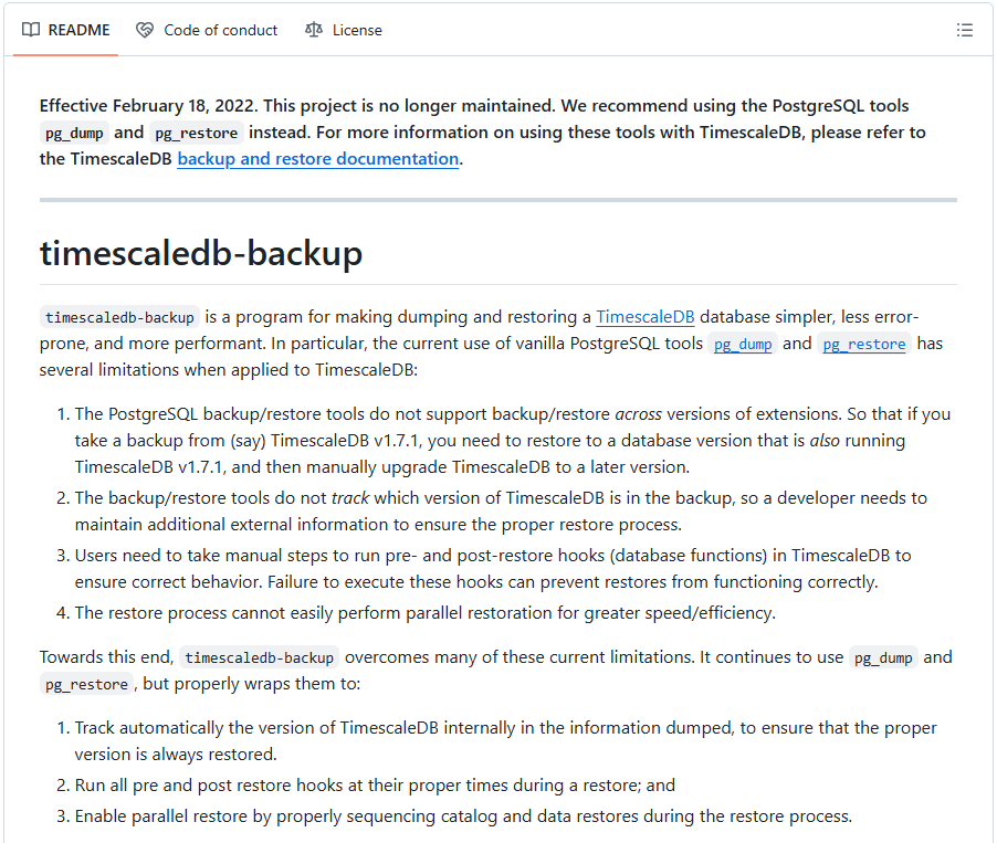 PostgreSQLの拡張機能のTimescaleDBのデータのpg_dump、pg_restoreでエラーが出過ぎる話 - ts0818のブログ