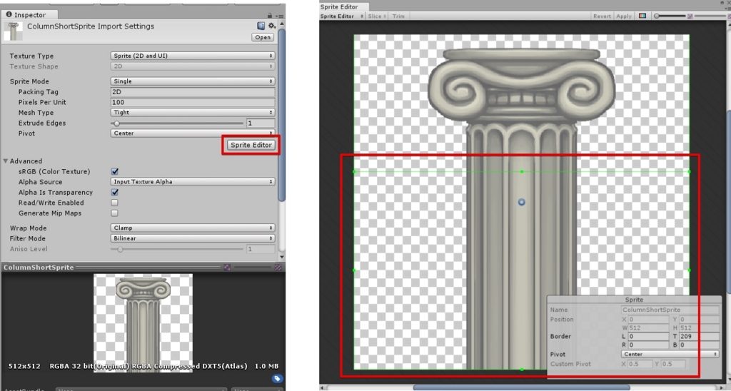 【Unity】Spriteで9 Sliceを使う - テラシュールブログ