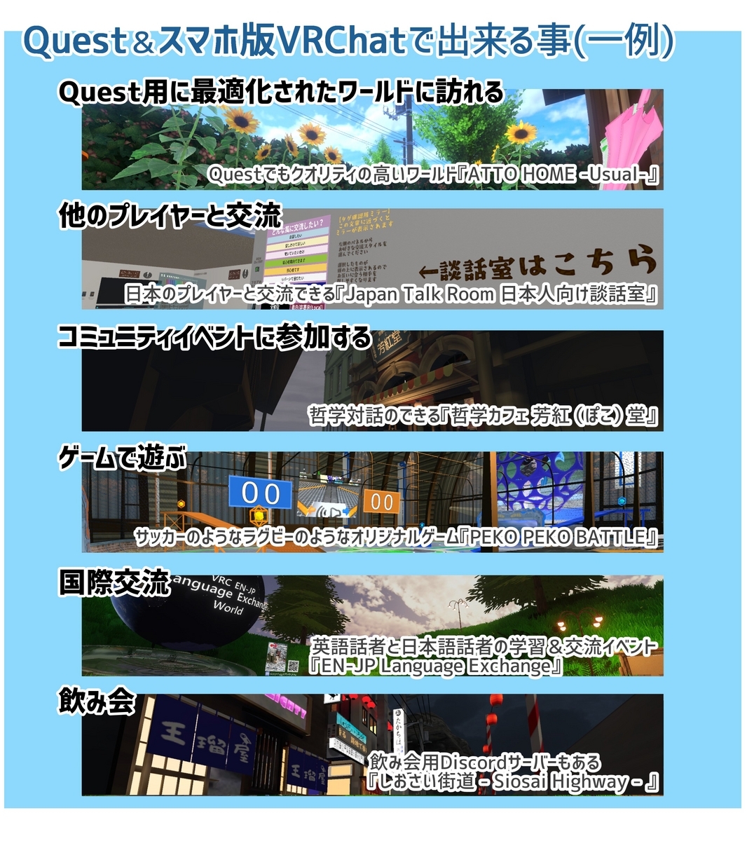 【VRChat】Quest＆スマホユーザーにもすすめたい！PCとQuest＆Androidが使える「クロスプラットフォーム」とは何？（2023年8月版） - ツバメヤロク - VRレビューブログ