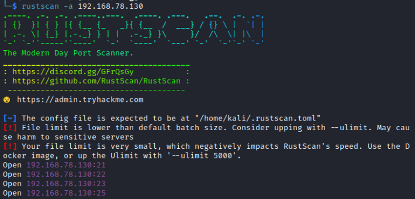 ポートスキャンツールRustScanのご紹介 - TT Security Tools