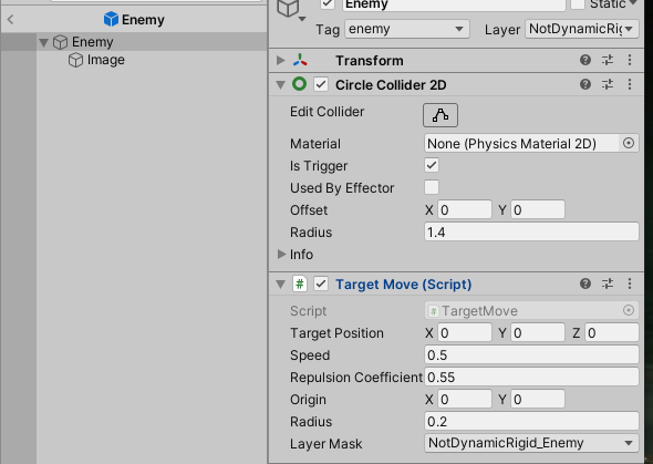 Rigidbodyを使わずにオブジェクトを反発させる表現方法 - うにty生活