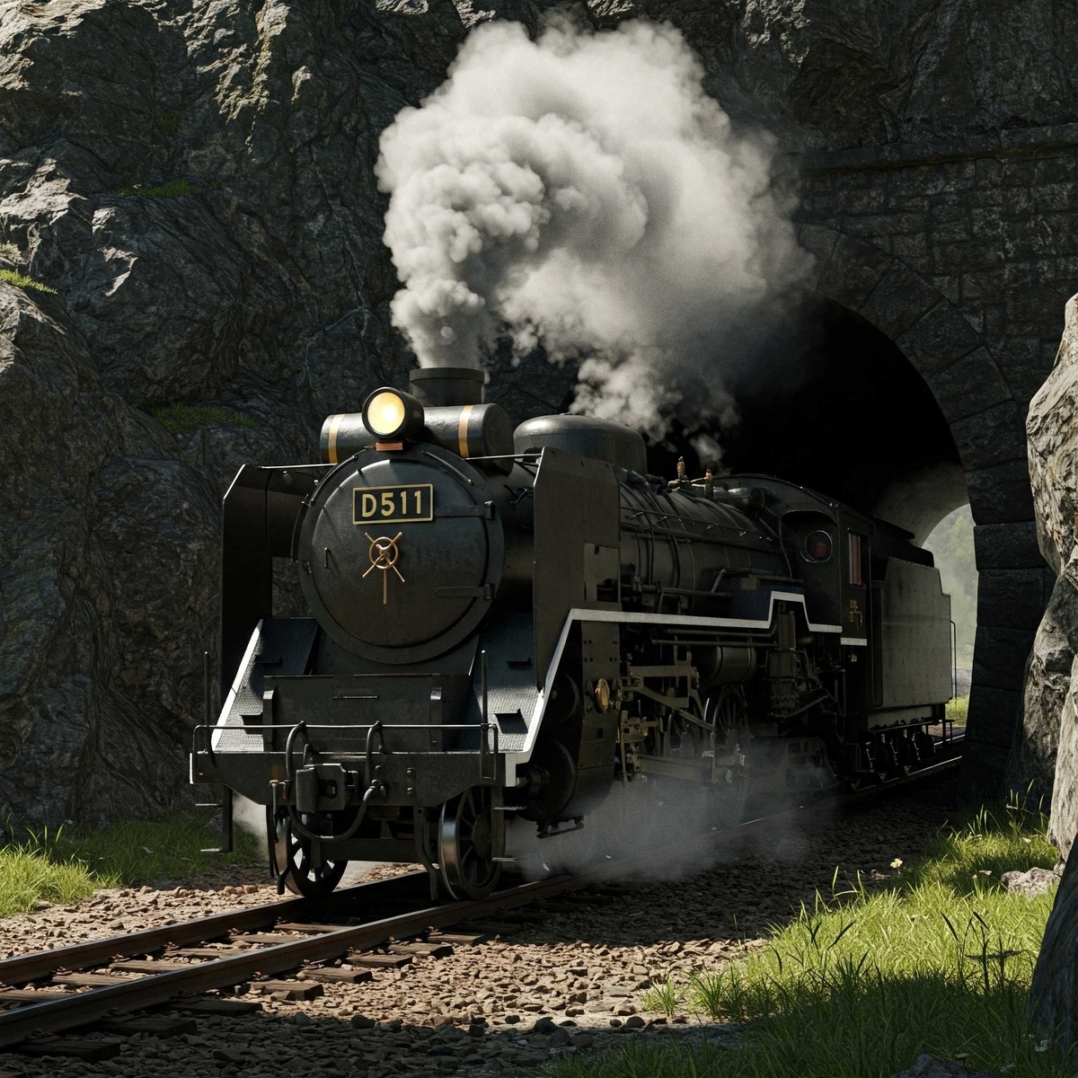 AI画像の作り方 D51蒸気機関車 SL 汽車＜プロンプト＞ - AI画像 フリー写真,ai画像（フリー素材,フリー画像）