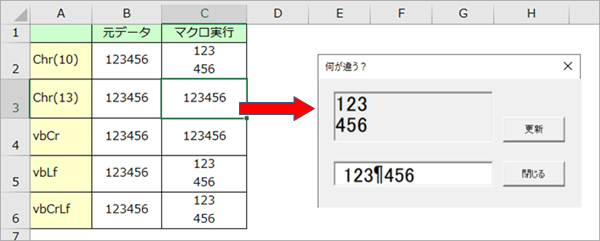 【Excel/VBAのこと41】改行コード（Chr(10), Chr(13), vbCr, vbLf, vbCrLf） - Excelのこととか色々