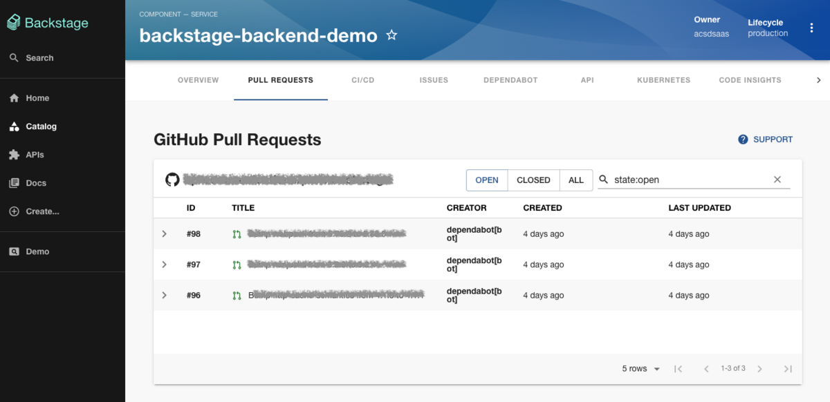 BackstageでGitHub リポジトリの状況を見る - APC 技術ブログ