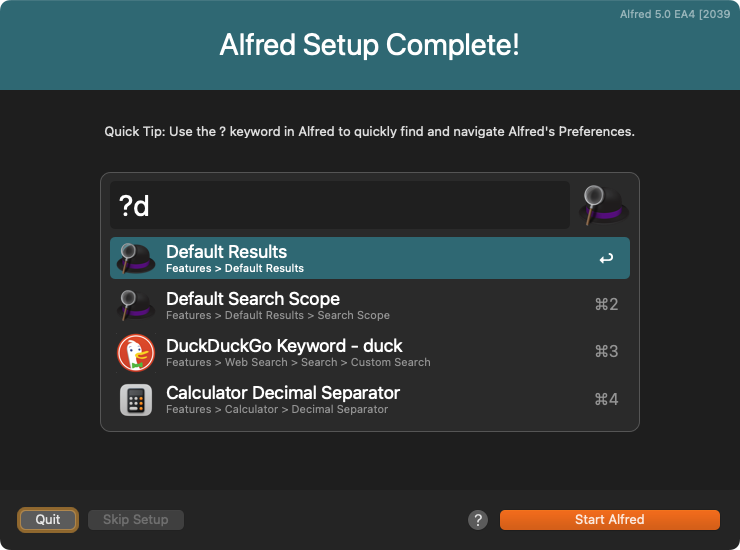 Alfred 5 の早期アクセス版を使ってみた - Webdelog