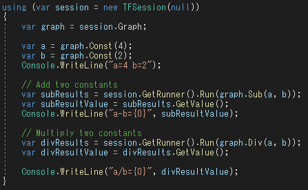 Visual StudioでAI 002 (TensorFlowで引き算・割り算) - 今を楽しむ雑記帳(投資, 釣り, 日常など)