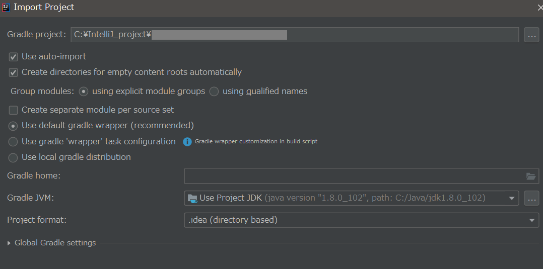 IntelliJ + Gradle import - Mobile Development Memorandum