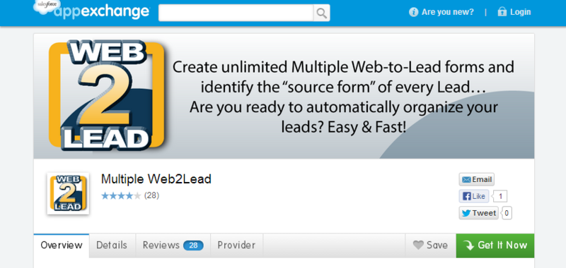 AppExchange：Multiple Web2Leadを試してみました - tyoshikawa1106のブログ
