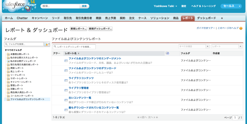 SFDC：Summer'14 - Chatter機能拡張 Chatterファイルのレポート - tyoshikawa1106のブログ