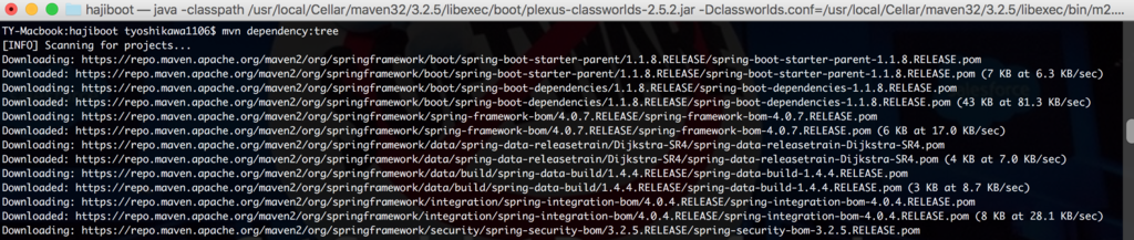 Java：ターミナルからSpring Bootの雛形プロジェクトを作成 - tyoshikawa1106のブログ