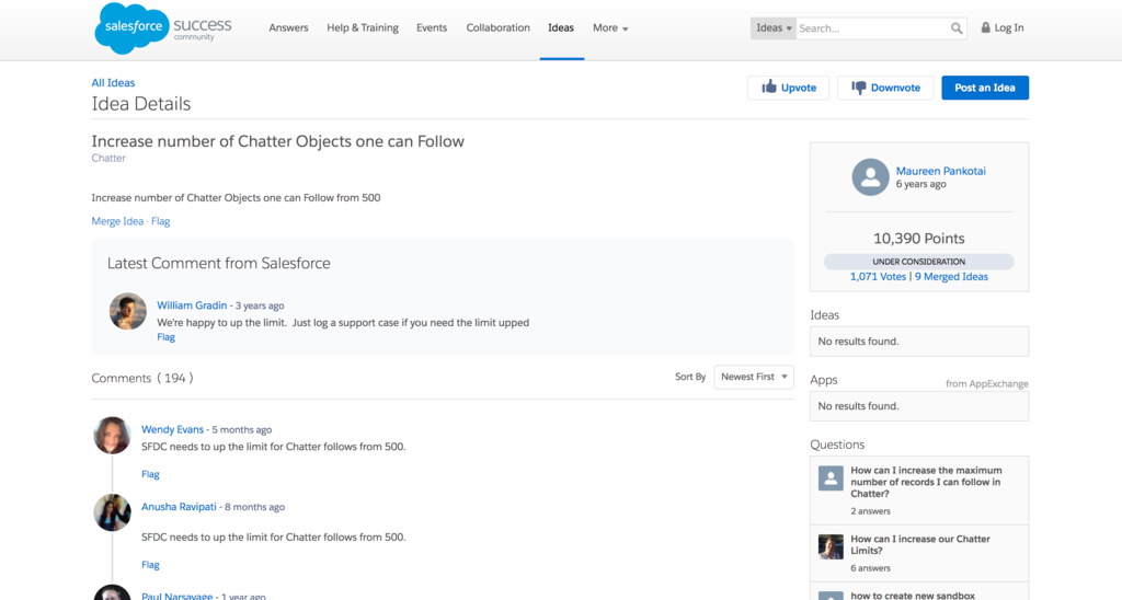 SFDC：Chatterのフォロー上限数について - tyoshikawa1106のブログ