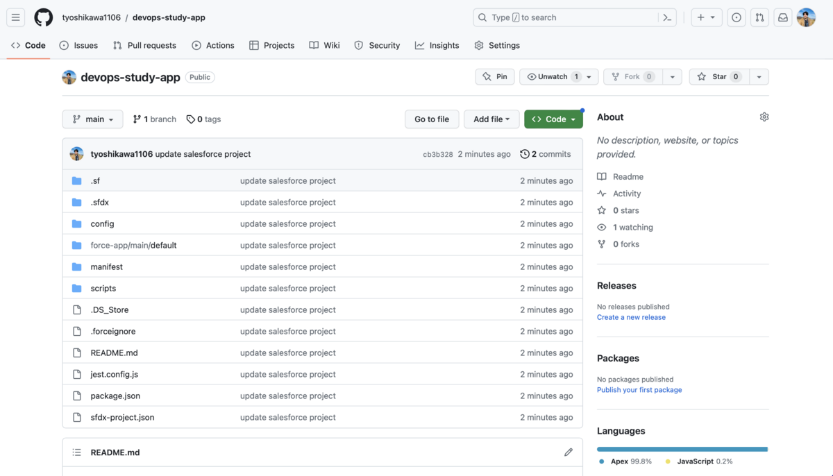 SFDC：DevOps Centerを試してみました - tyoshikawa1106のブログ