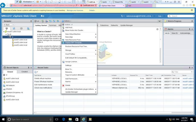 vSphere Management Assistant(vMA)6.5の展開と初期設定 - VM26*