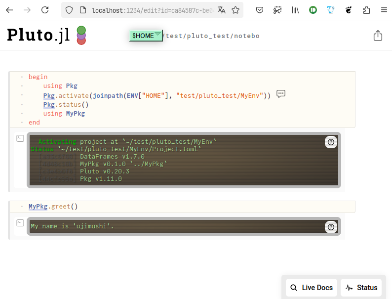 Help debugging problem with Pluto notebook[勝手に回答] - ujimushi(@旧sradjp(15364))の日記