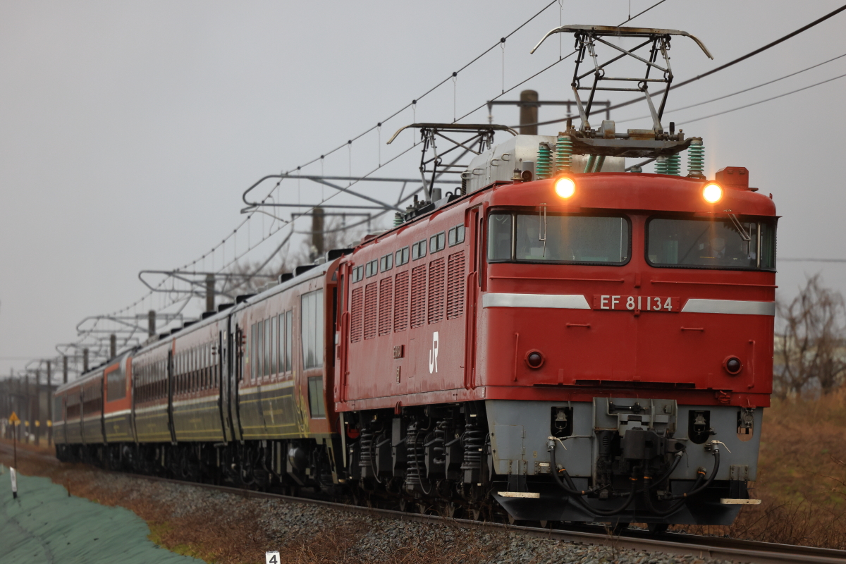 EF81-134牽引のばんえつ物語号用12系客車を撮る！ - 続 うっかり鉄の鉄道風景写真撮影記