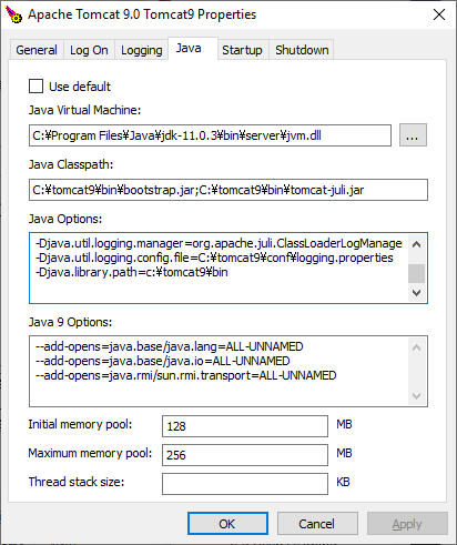 Apache Tomcat 9がWindows 10で起動できない問題 - ULTRA GENMA