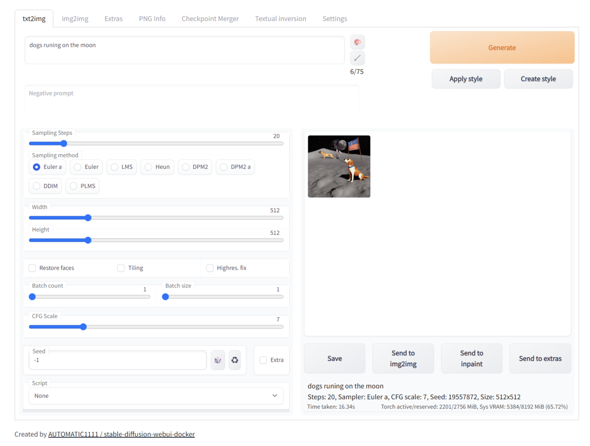 Stable DiffusionをWSL2で動かしてみる - 海風研究所