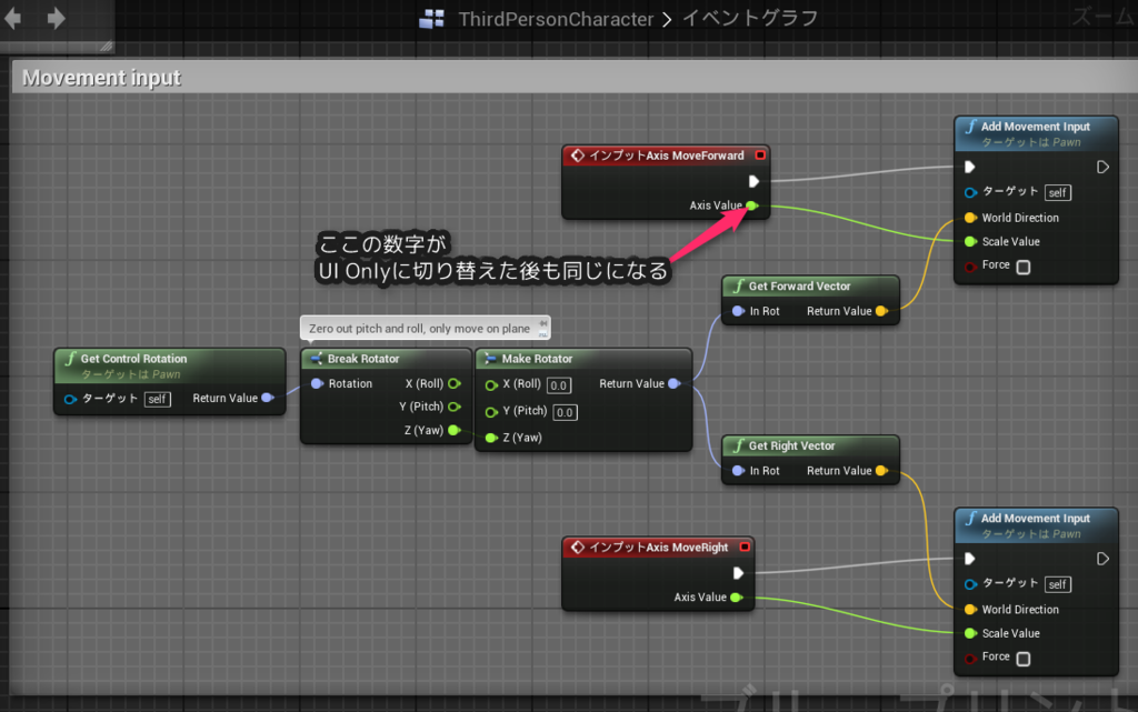 Set Input Mode UI Onlyを使うと操作不能になる問題 - 妹でもわかるUnrealEngine4