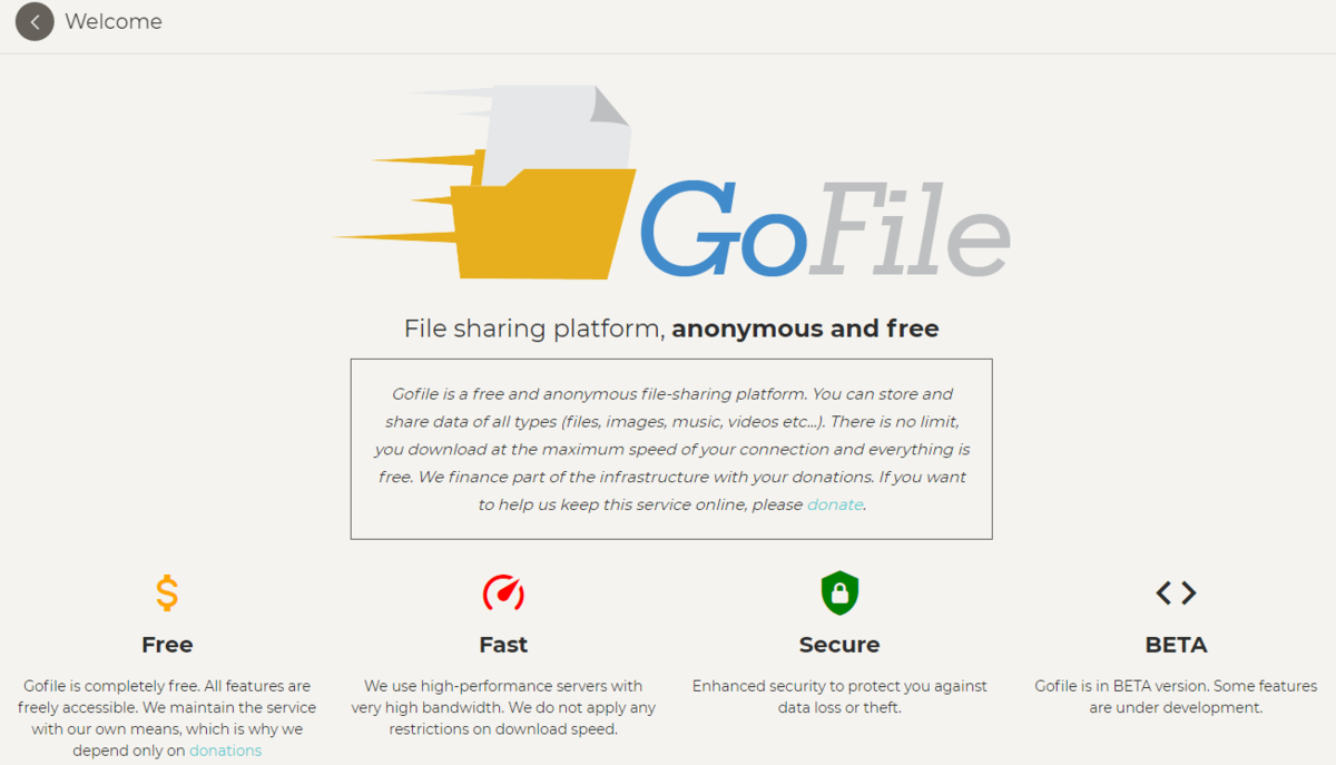 【登録不要】 ファイルアップローダー gofile.io 高速ダウンロード可能 - 電脳ハック