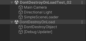 Unityエディターでゲームを実行するとヒエラルキーに出てくる謎のDontDestroyOnLoadについて - Unityでインディゲームを作る！