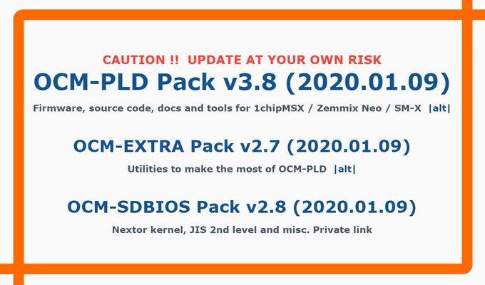 1ChipMSX PLD v3.8.0 リリース！ - うにスキーのメモ