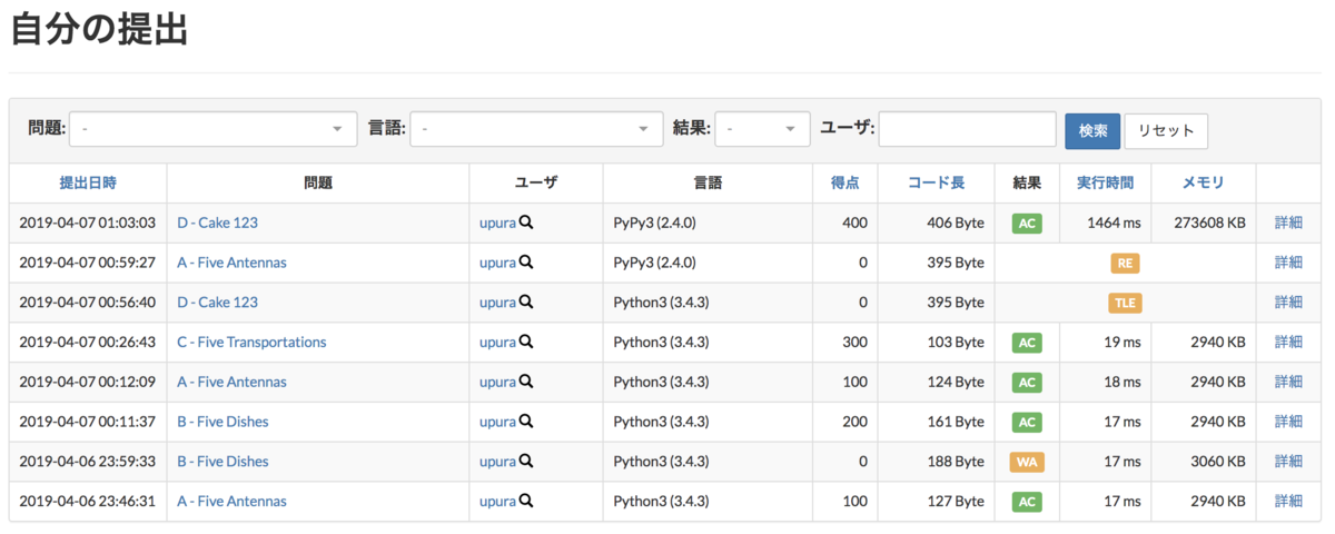 Atcoder Beginner Contest 123をpythonで解く Uの備忘録