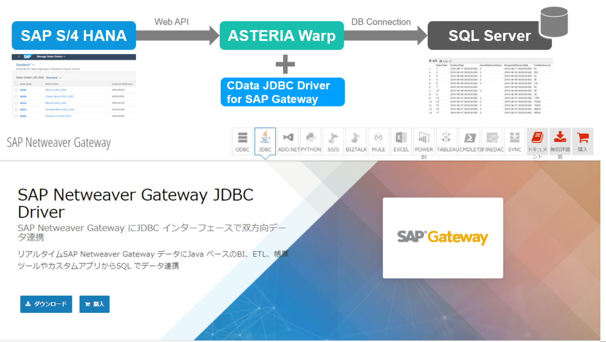 ASTERIA WarpでSAP S/4 HANA CloudとSQL Serverをデータ連携させる - CData Software Blog