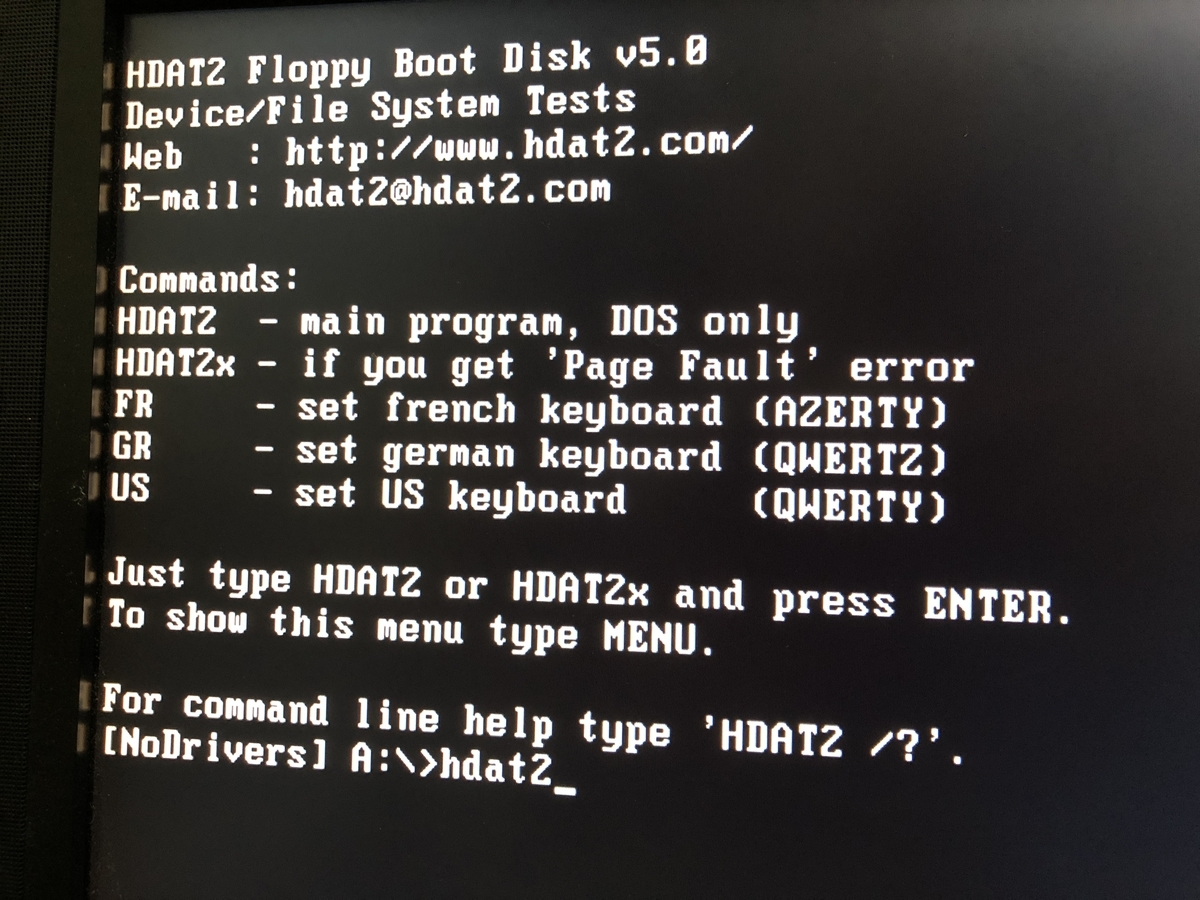 HDAT2を起動できるブータブルUSBを作成する方法 - 後ろ向き太郎の後ろ向き日記