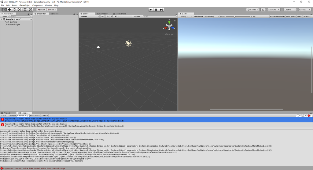 Unity 2018 でプロジェクト作成時にArgumentExceptionが出た - 羽白の技術日記