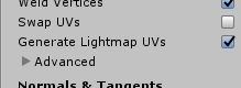 Generate Lightmap UVs=On/Off の考察 - ウーパの手習い