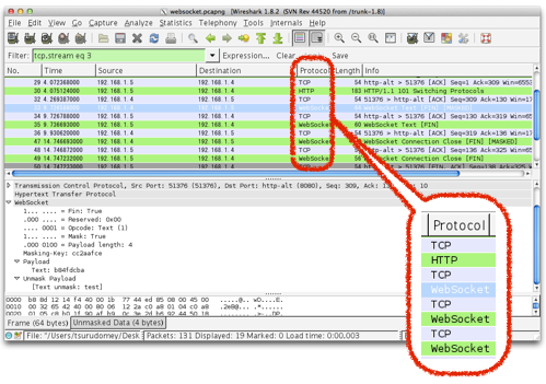 [B! HTML5] WiresharkでWebSocket通信をパケットキャプチャしてみた（WebSocketの接続） - uuwan Lab