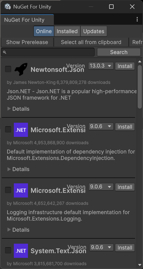 MessagePack for C#のインストール - all green