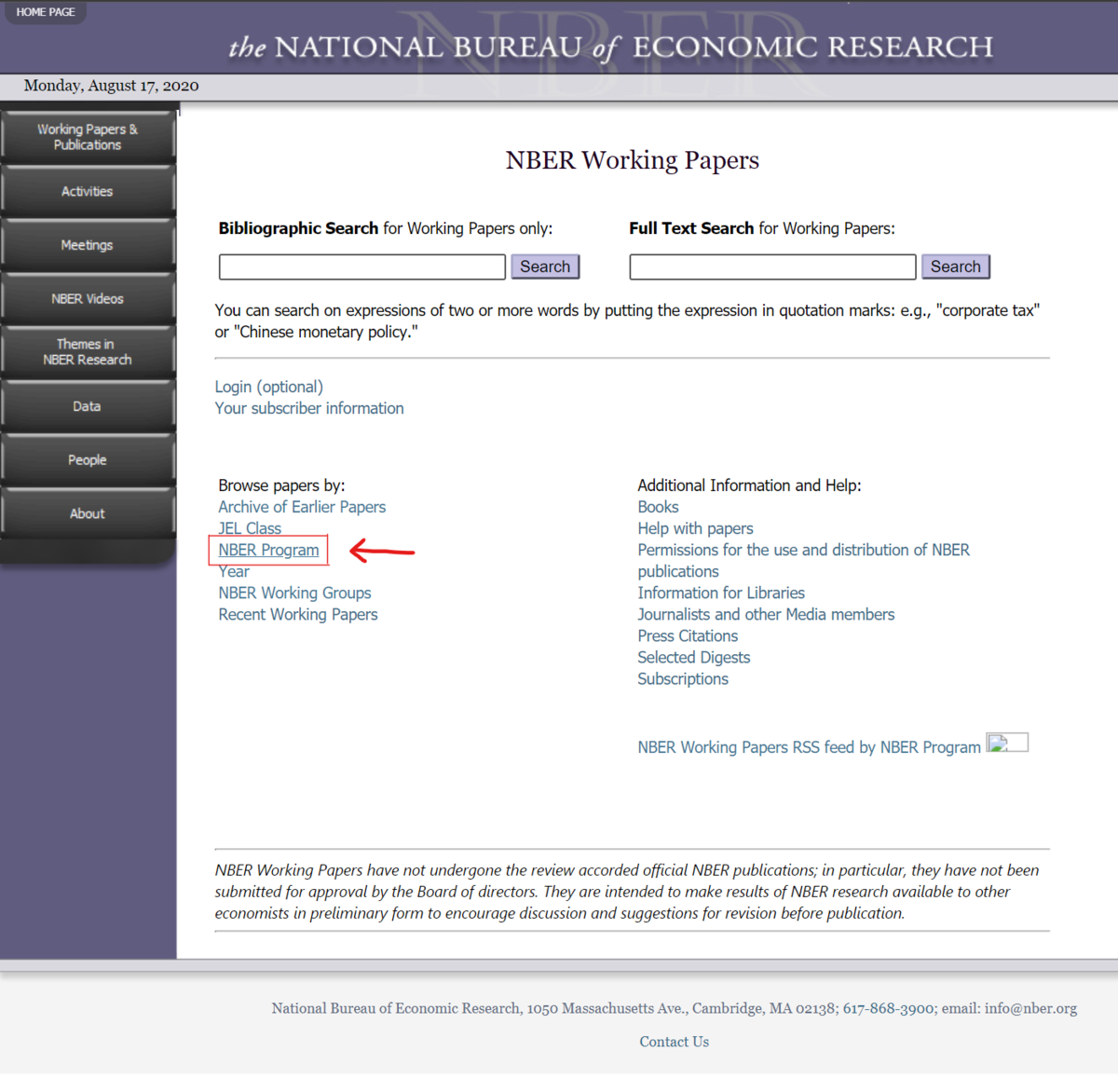NBER Working Paperが検索しづらいので自前のDB作った - Sitting in an Armchair