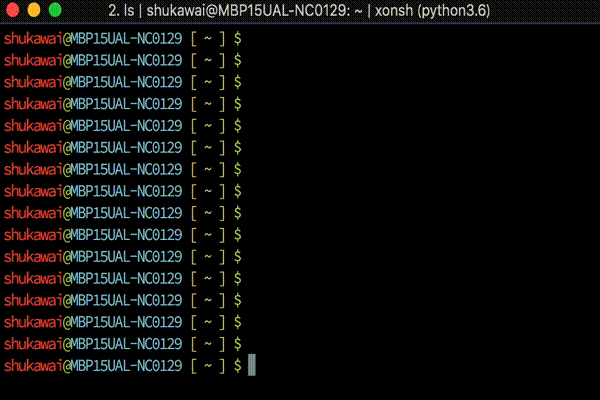 Python製シェルxonshを半年使った所感や環境設定のまとめ - Stimulator