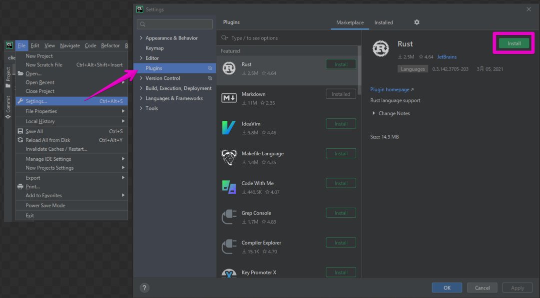 ClionでRustをビルドする - おもむくままに