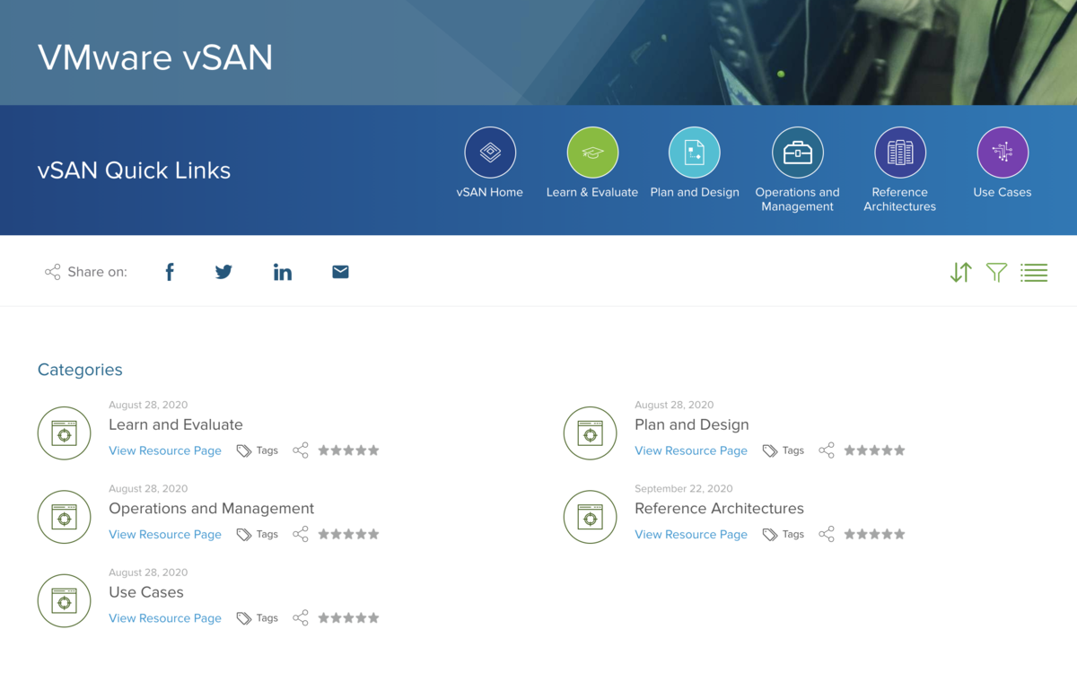 vSAN の情報を探すなら、ここ！- VMware Cloud Platform Tech Zone - - "HCI" はじめました。
