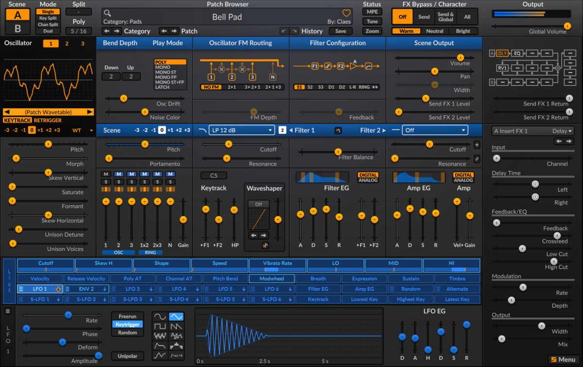 Surge XT オープンソース ハイブリッド シンセサイザー (VST プラグイン) - DAW音楽作成ソフト