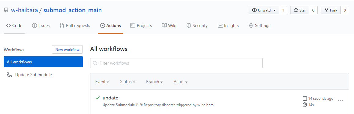 GIthub Actions で Git Submodule を 最新に更新して処理する - はいばらのブログ