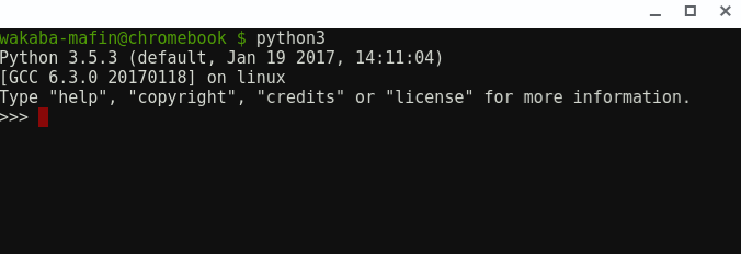 ChromebookにPythonを導入する - 若葉の技術メモ