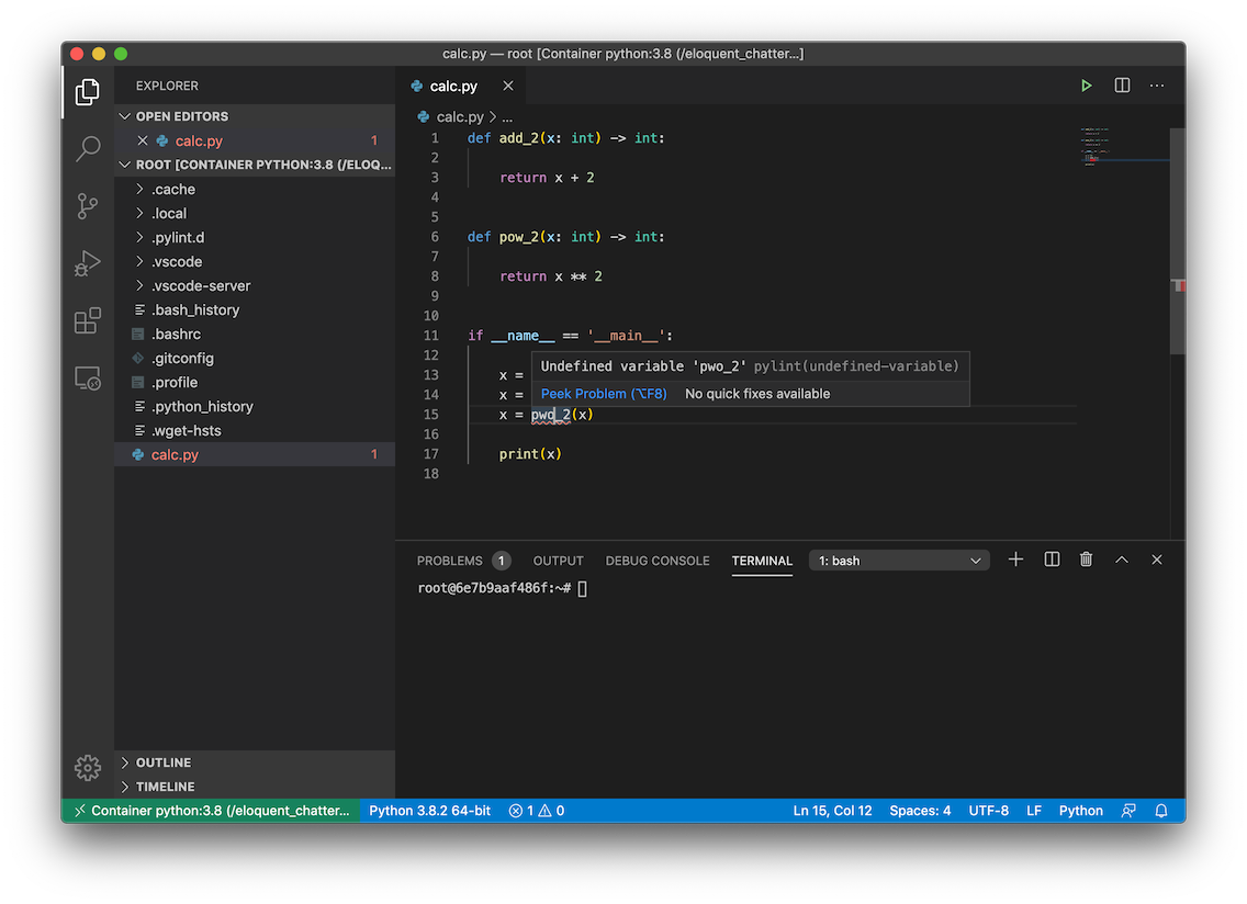 Visual Studio Code で Docker コンテナに Attach して Python のデバッガ起動までしてみる - walkingmask’s development log