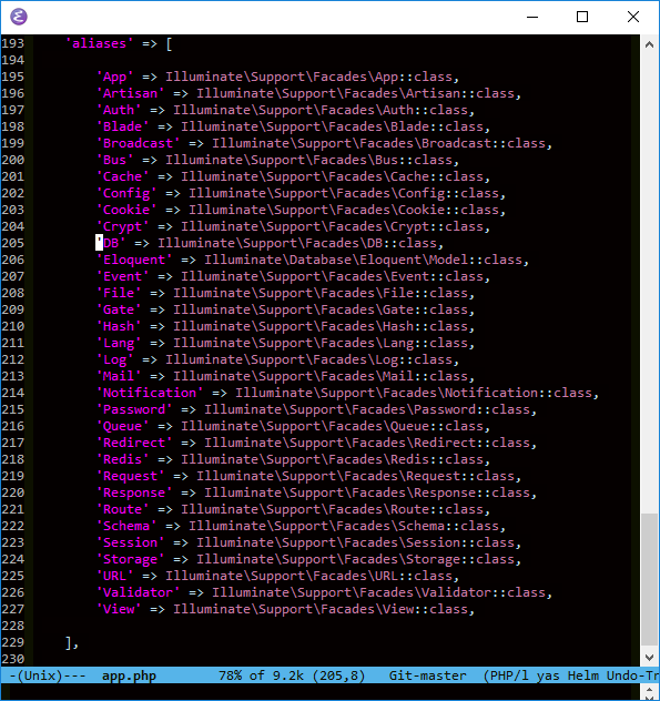 Emacs company-modeでLaravelのPHPコードの補完・定義ジャンプ - 勉強日記