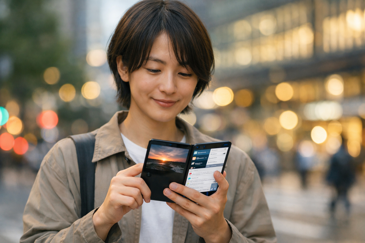 折りたたみスマホ最前線！三つ折り展示と実質6万円モデルで“買い時”はいつ？ - 時事ニュース