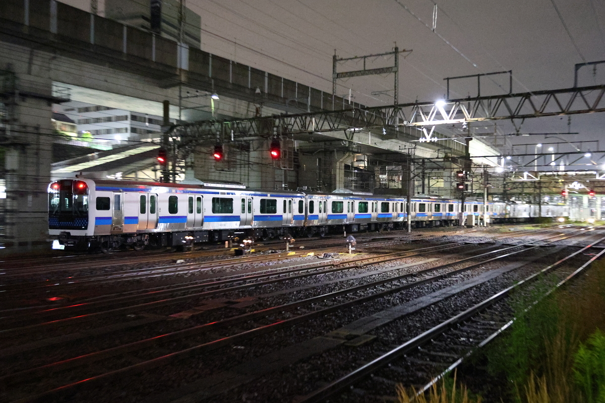 新津配給・E233系7000番台「埼京線」・E235系0番台「山手線」・試9855レ・TK出場・HB-E220系甲種輸送・試9854レなど in田端信・南与野・御徒町・大崎・東雲・平塚・鶴見 ...