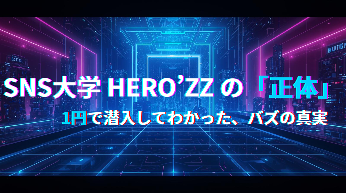 HERO’ZZ UNIVERSITYは怪しい？ヴァンビのSNS大学の評判と初月1円の裏側を暴露 - ChatGPTとAIで作るブログ