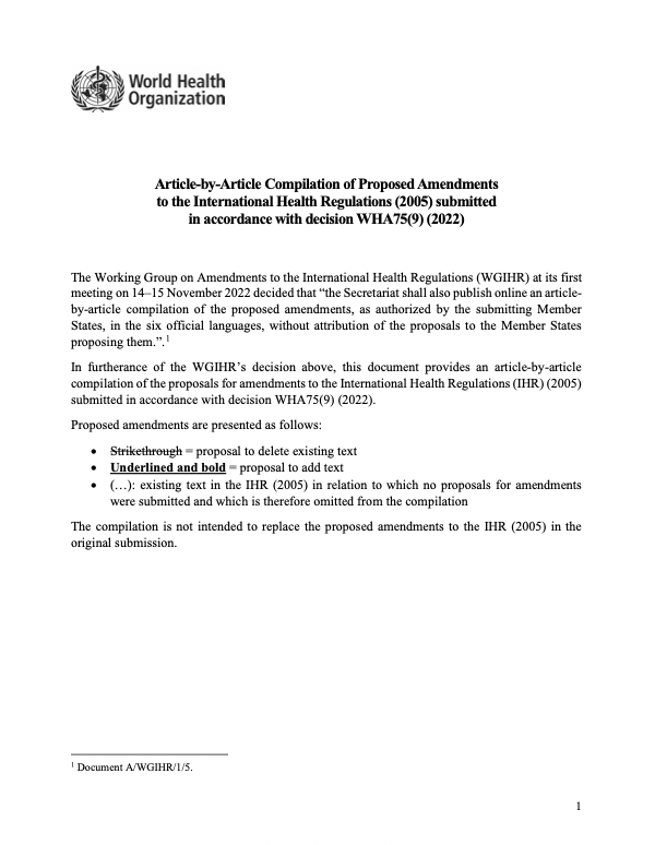 WHO、IHR国際保健規則の改正とパンデミック条約の起案を議論。今後のスケジュールとIHR改正案内容。 - CoRoNano