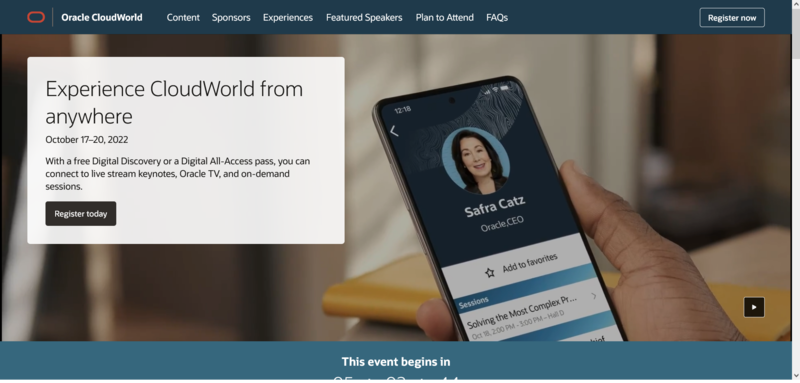 Oracle CloudWorld 2022 Digital All-Access pass - wmo6hash::blog