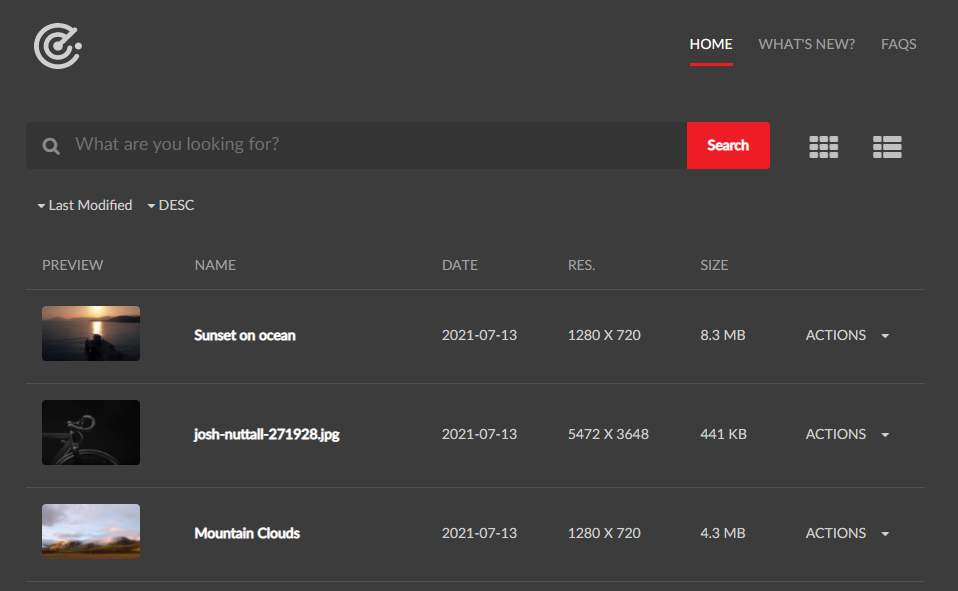 Asset Share Commons の Search Results 画面の「Name」列について - Aoshima Blog