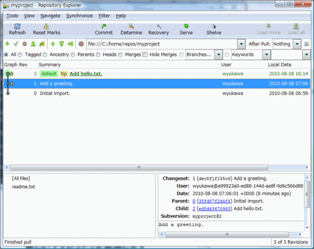 HgSubversion試してみた - wyukawa's diary
