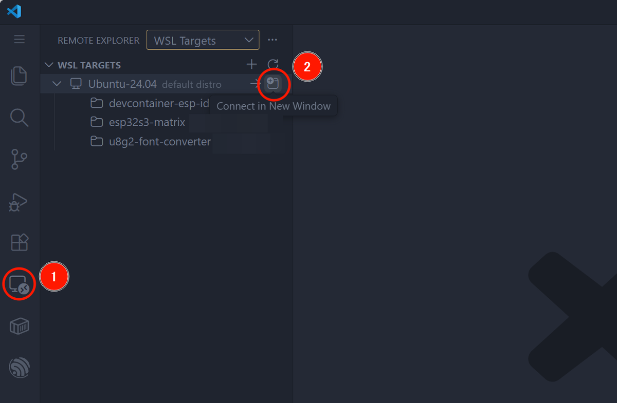 ESP-IDF環境を VSCode + Extentions (DevContainer, WSLRemote)で開発する その1 - xcr4k’s blog