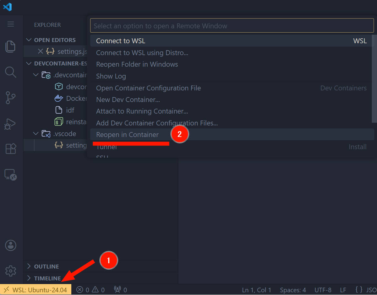 ESP-IDF環境を VSCode + Extentions (DevContainer, WSLRemote)で開発する その1 - xcr4k’s blog